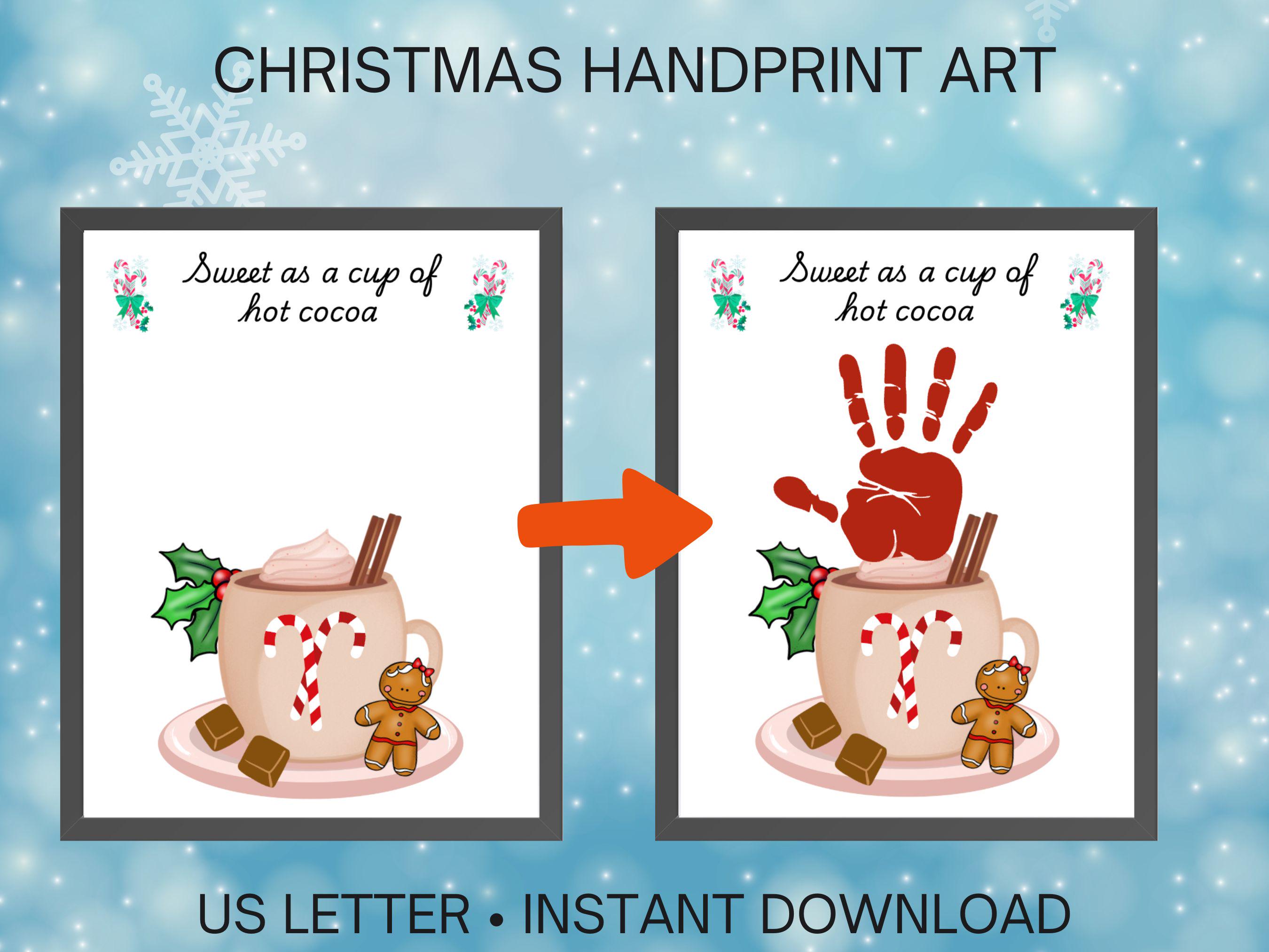Christmas Handprint Art, Christmas Preschool Activity, Craft for ...