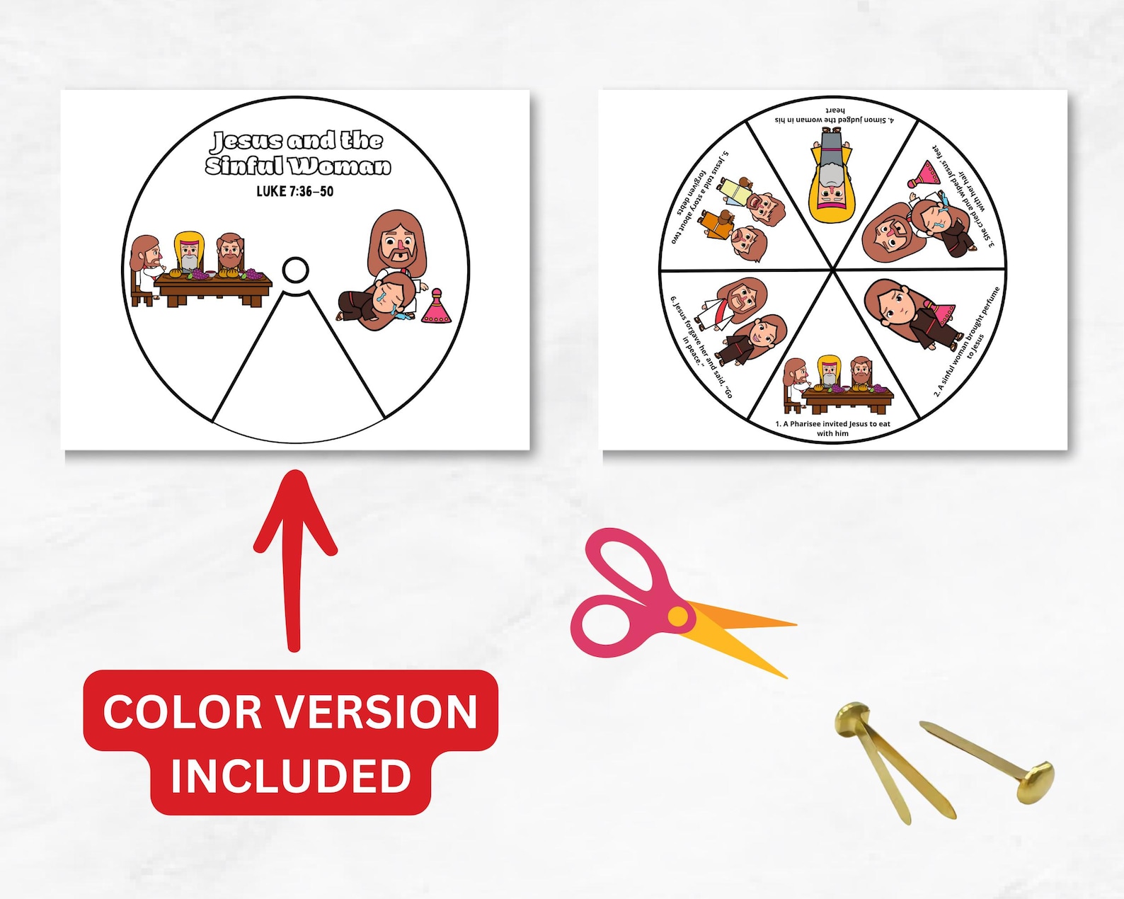 Lazarus and the Rich Man Coloring Wheel – Luke 16 for Kids – Parables ...