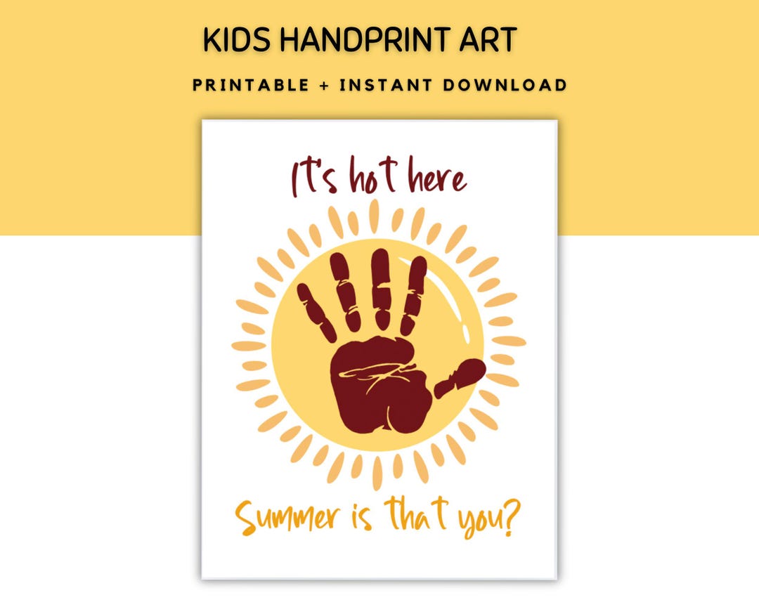 Summer Handprint Art, Summer Preschool Activity, Craft for Toddlers ...