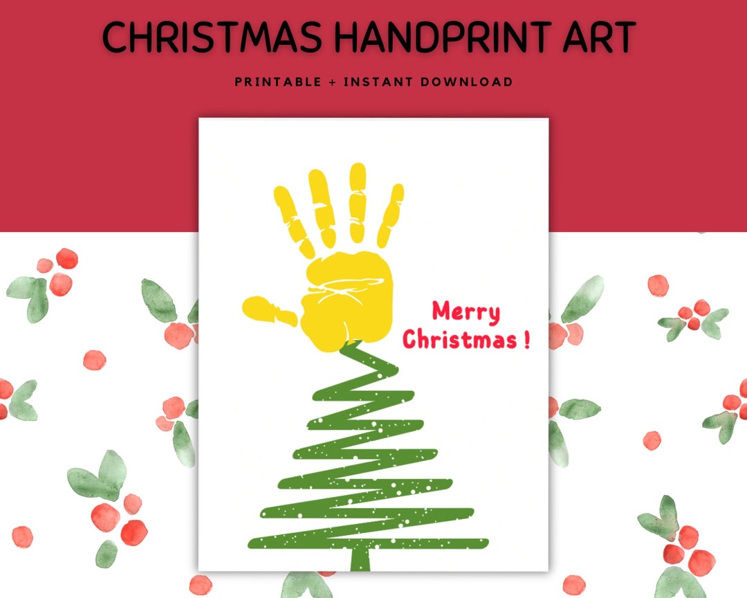 Christmas Handprint Art, Christmas Preschool Activity, Craft for ...