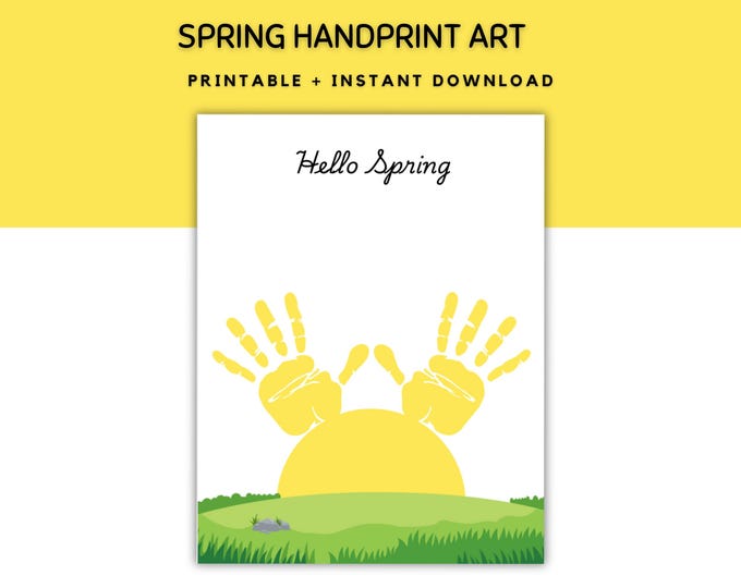 Spring Handprint Craft, Spring Handprint Art, Handprint Activity, Baby ...