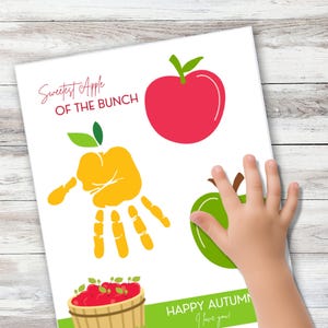 Sweetest Apple Handprint Art for Kids | Cute Fall or Back to School ...