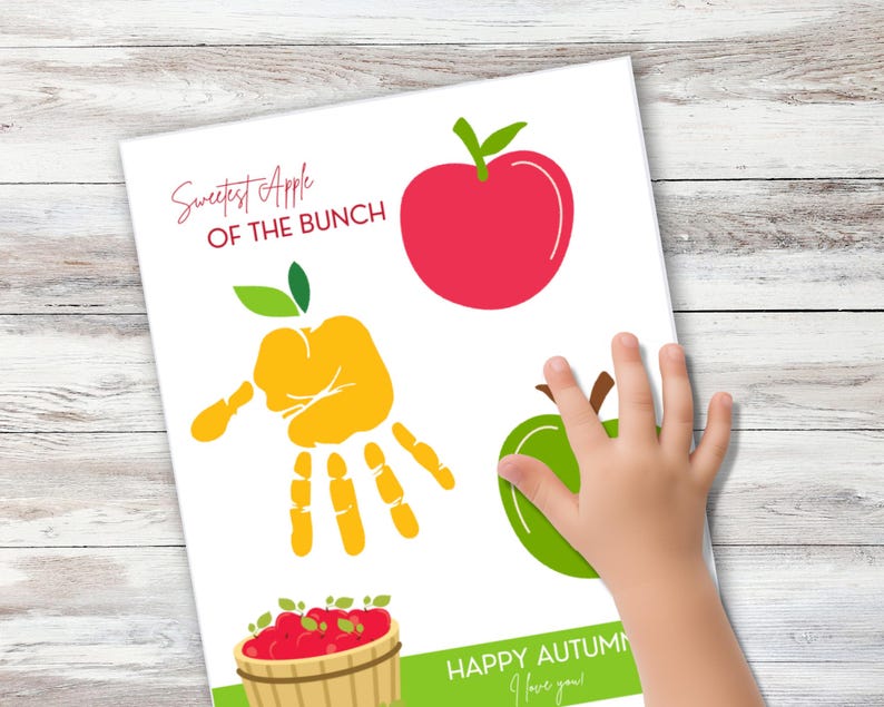 Sweetest Apple Handprint Art for Kids | Cute Fall or Back to School ...