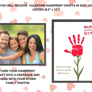 Valentine Handprint Art, Valentine Preschool Activity, Craft for ...