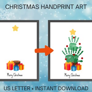 Christmas Handprint and Footprint Art Bundle , Christmas Preschool ...