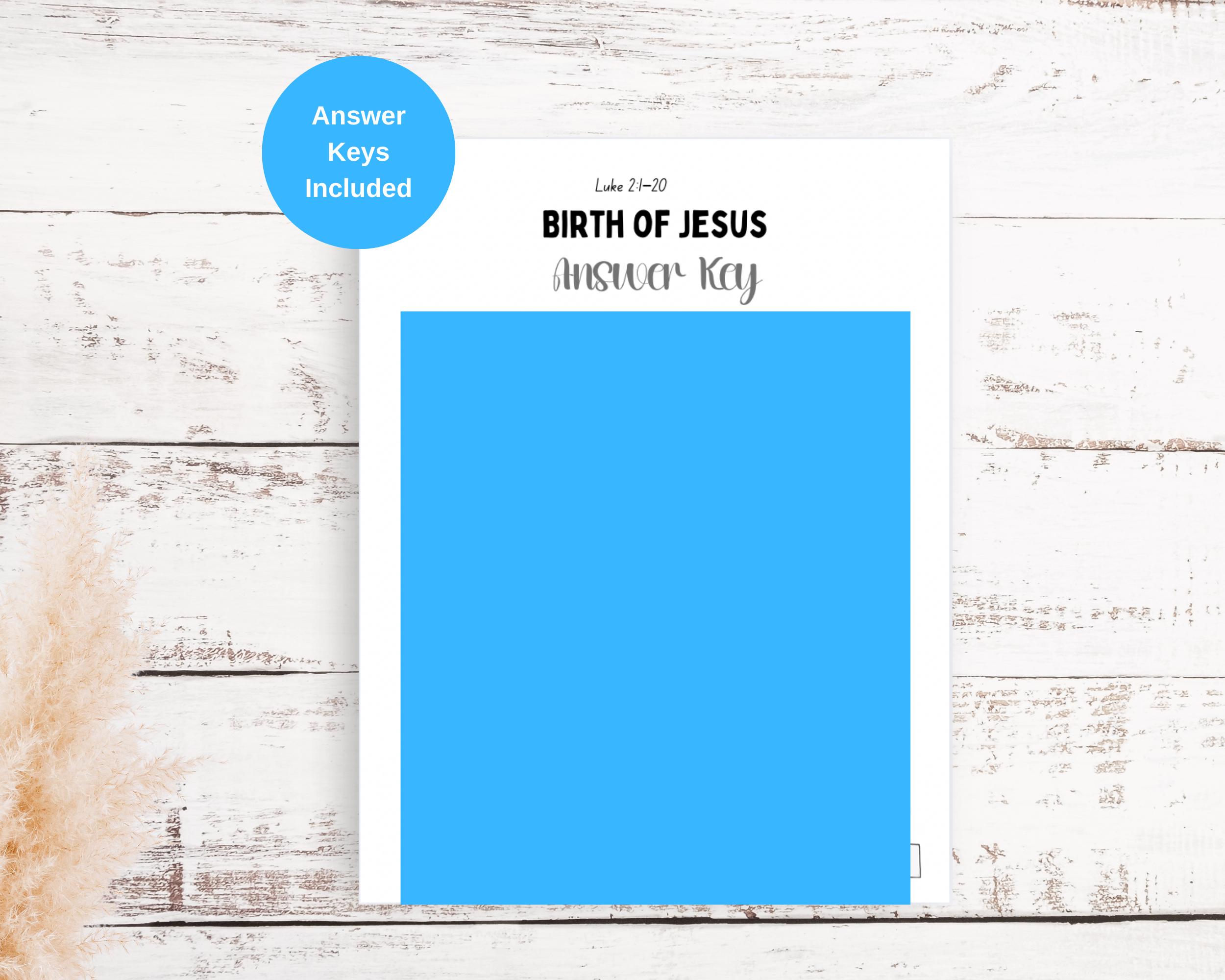 Birth of Jesus Bible Trivia Game | Nativity Story Sunday School ...