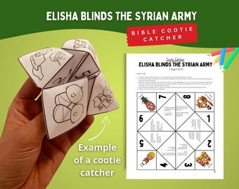 Elisha Blinds the Syrian Army Cootie Catcher | Prophet Elisha Bible ...