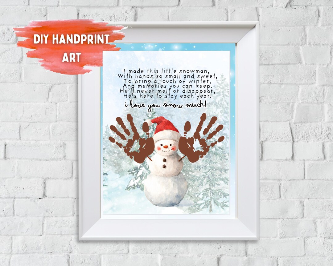 Snowman Handprint Art for Kids | DIY Winter Craft | Cute Family ...