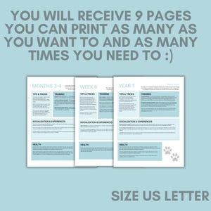 Puppy Training Printable Bundle, 8 Weeks to 2 Years Dog Training Guide ...