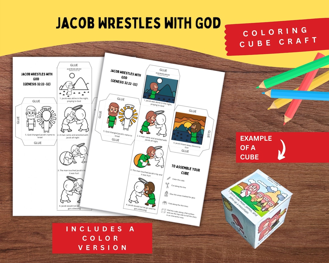 Jacob Wrestles With God Bible Craft for Kids – Genesis 32:22–32 ...