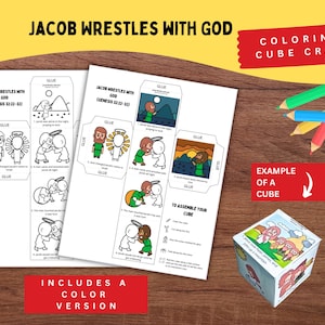 Jacob Wrestles With God Bible Craft for Kids – Genesis 32:22–32 ...