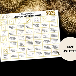 New Years Eve Icebreaker Game Fun Printable Questions for Parties ...