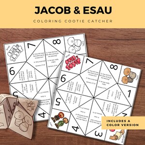 Jacob and Esau Printable Bundle, Fun Bible Activity for Kids, Bible ...