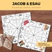 Jacob and Esau Printable Bundle, Fun Bible Activity for Kids, Bible ...