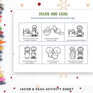 Jacob & Esau Sequencing Activity | Old Testament Kids Activity | Quiet ...