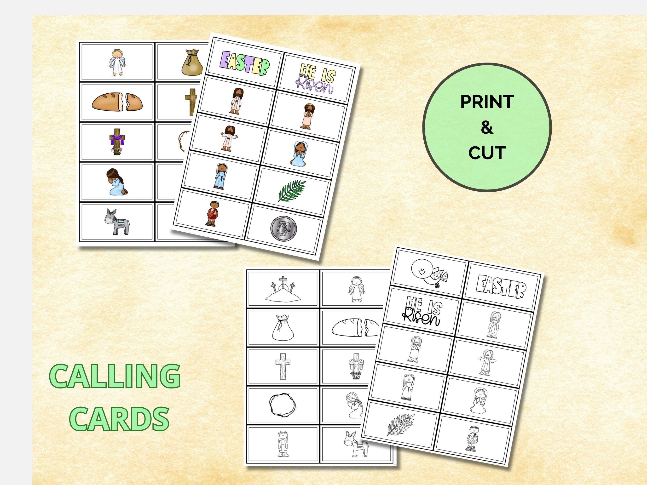 Easter Story Bingo Set for Kids - Bible Story Activity, Resurrection ...