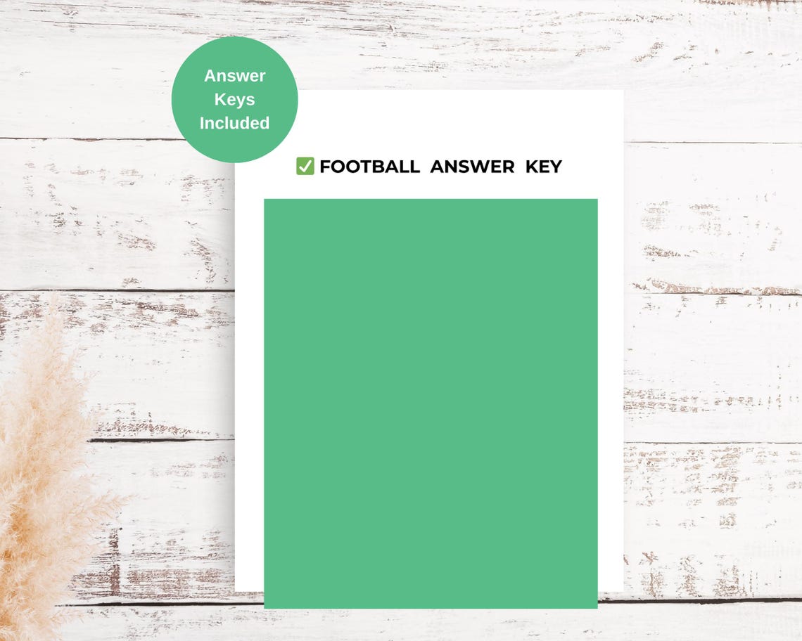 Football Trivia Printable Game, Kids Sports Quiz Worksheet, Classroom ...