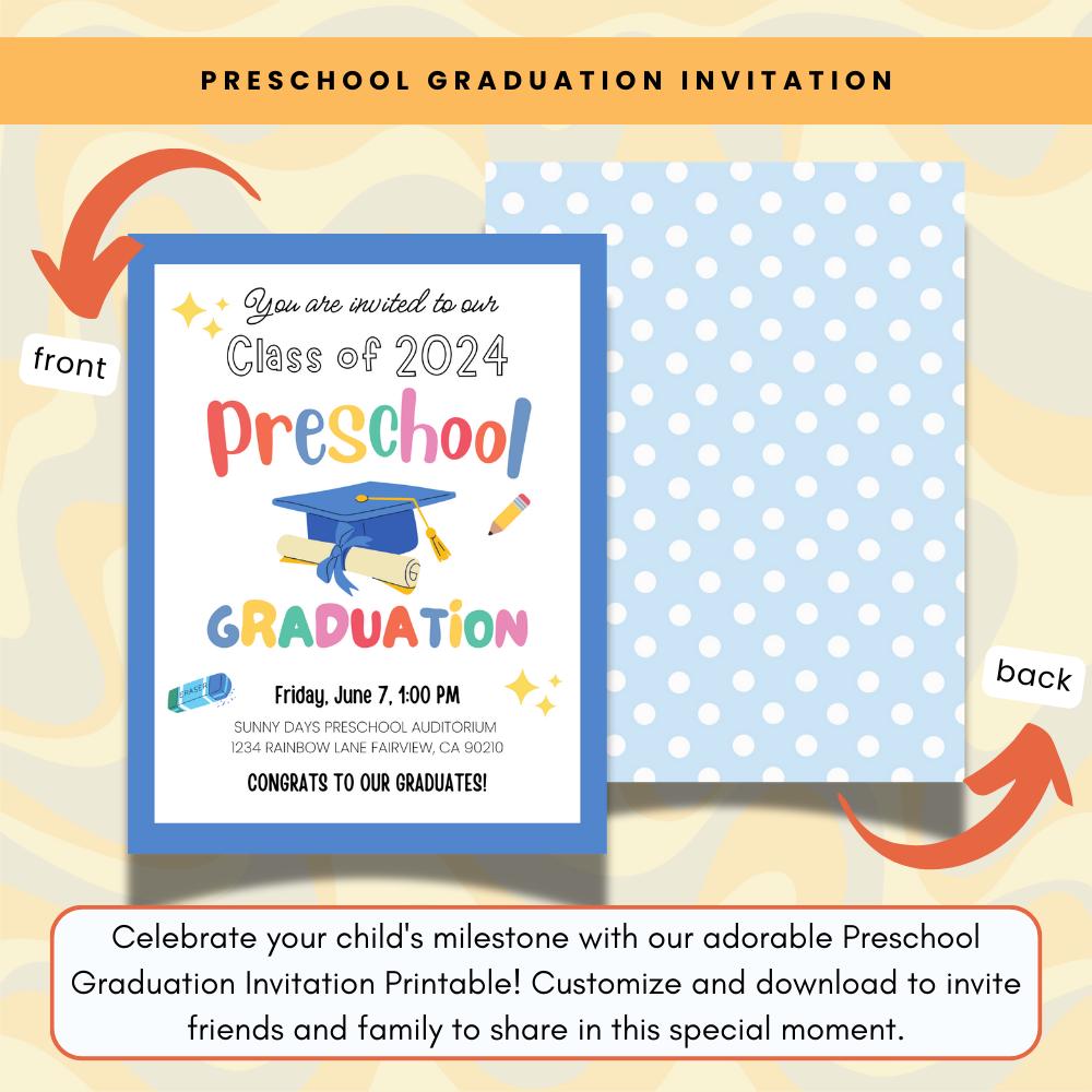 Preschool Graduation Bundle | Printable Graduation Kit | Diploma ...