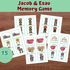 Jacob and Esau Printable Bundle 2 , Fun Bible Activity for Kids, Bible ...