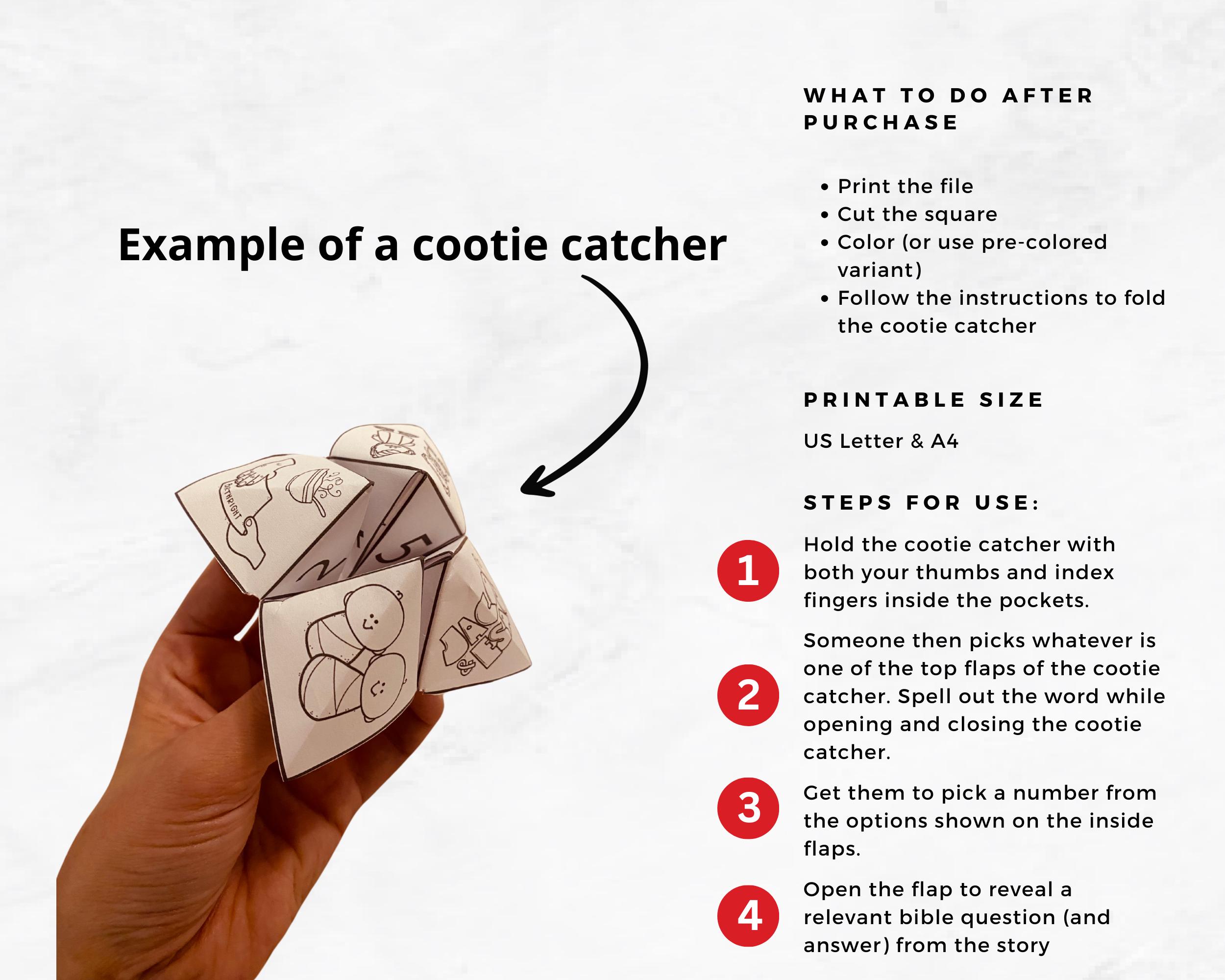 Samaritan Woman at the Well Cootie Catcher, Jesus and the Samaritan ...