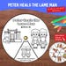 Peter and John Heal the Lame Man Coloring Wheel | Acts 3 Bible Story ...