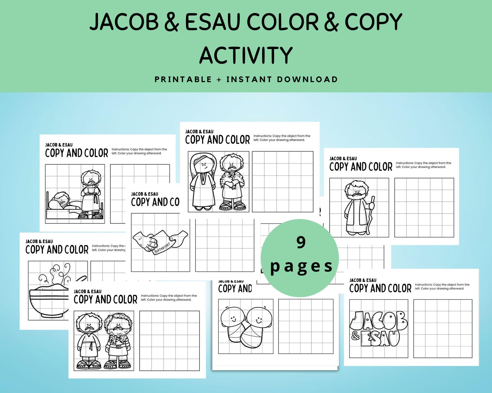 Jacob and Esau Printable Bundle 2 , Fun Bible Activity for Kids, Bible ...