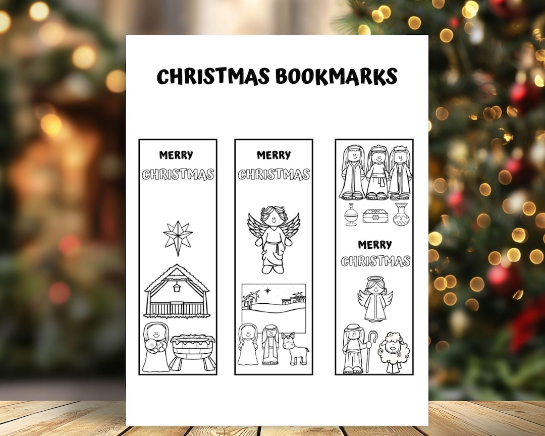 Nativity Coloring Bookmarks, Color Your Own Bookmarks, Coloring ...