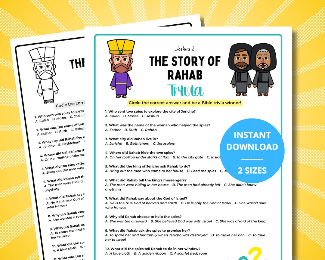 Rahab and the Spies | Scarlet Cord Bible Story | Walls of Jericho Story ...