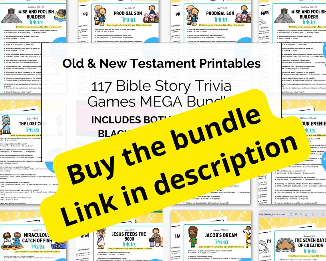 Parable of the Unforgiving Servant Bible Trivia Game | Parable of ...