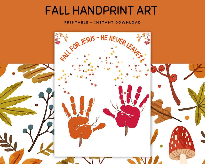 Christian Handprint Art, Fall for Jesus Handprint Art , Thanksgiving ...