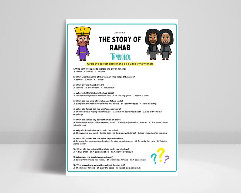 Rahab and the Spies | Scarlet Cord Bible Story | Walls of Jericho Story ...