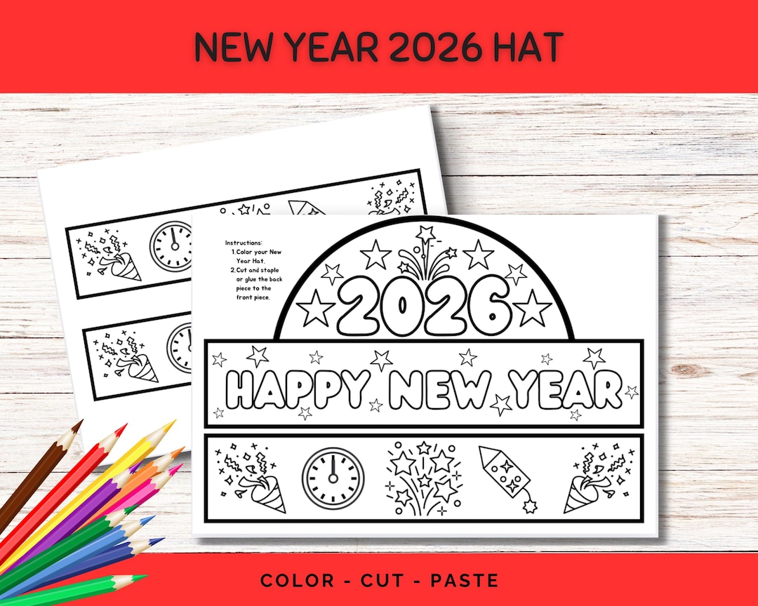 2026 New Year's Eve Paper Hat, Happy New Year Party Hat Crown, Holiday ...