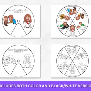 Love Your Enemies Coloring Wheel Printable – Matthew 5 for Kids ...