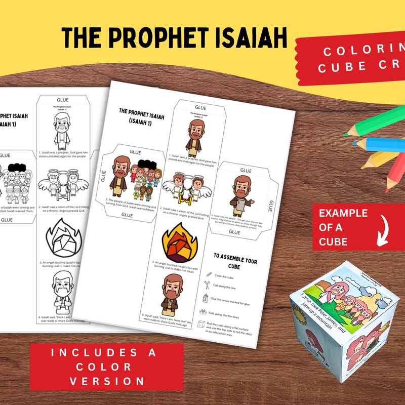 Printable Craft Isaiah - Etsy