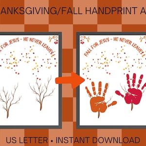 Christian Handprint Art Bundle, Fall for Jesus Handprint , Thanksgiving ...