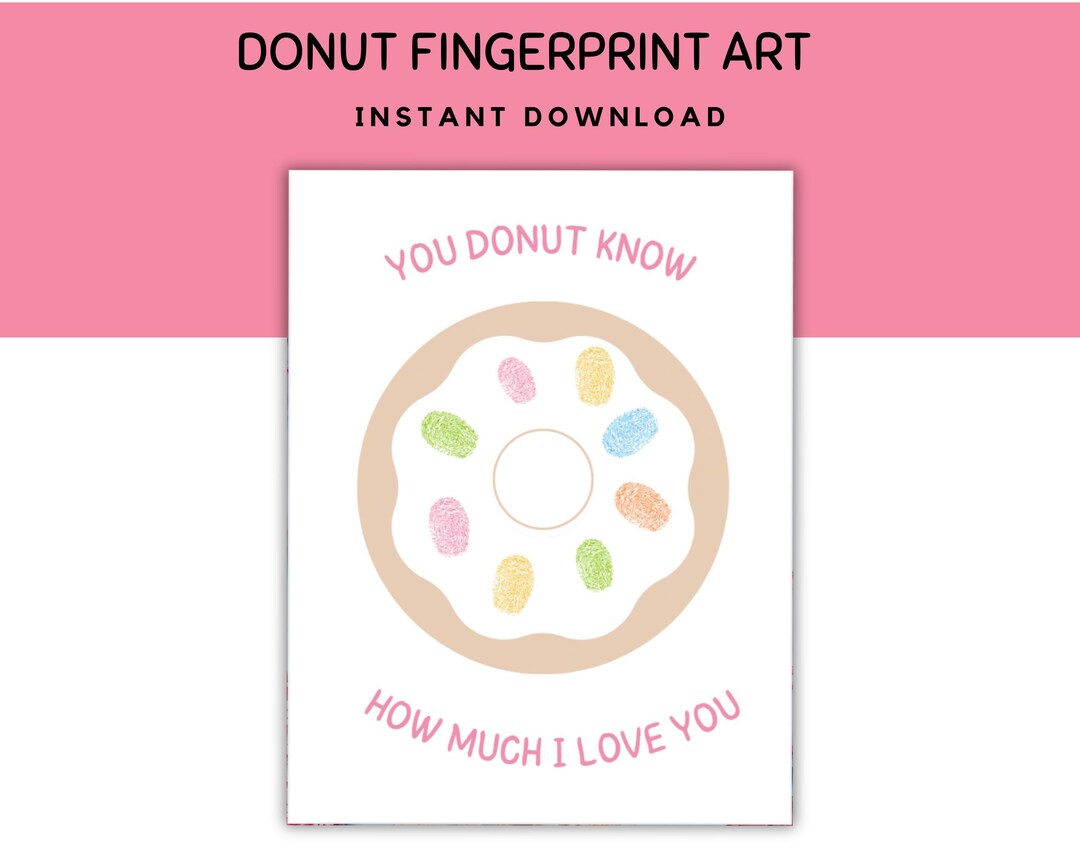 Adorable Donut Craft - Fingerprint Handprint Keepsake for Mother's ...