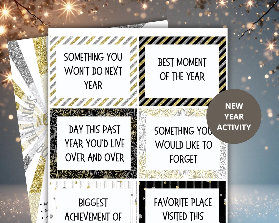 New Year's Eve Interview Game for Family and Friends | Spin the Bottle ...