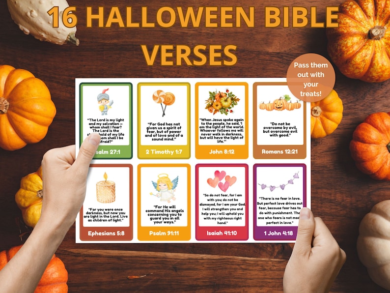 Christian Halloween Bible Verse Tracts Cards - Faith-based Halloween ...