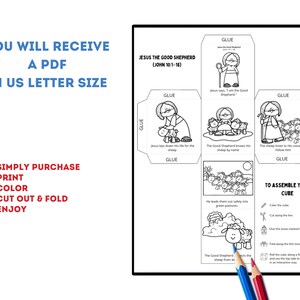 Jesus the Good Shepherd Bible Story Cube | Printable Craft for Kids ...