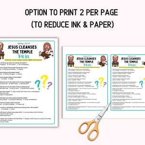 Jesus Cleanses the Temple Bible Trivia Game | Jesus in the Temple Kids ...