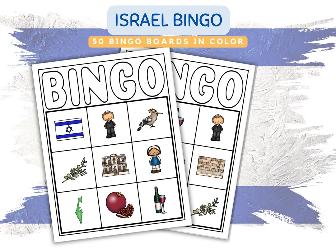 Israel Bingo Game for Kids | Printable Cultural Activity | Jewish ...