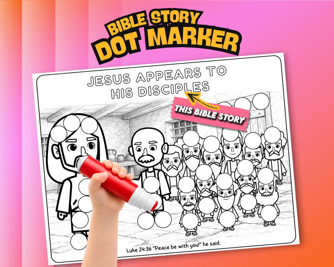 Jesus Appears to His Disciples Bible Dot Marker Craft | Resurrection ...