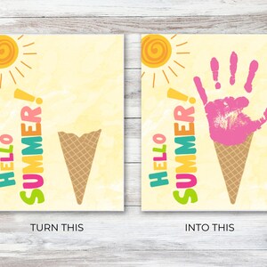 Summer Handprint Art, Summer Preschool Activity, Craft for Toddlers ...