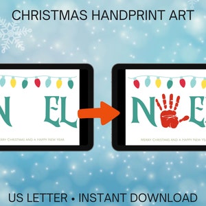 Christmas Handprint and Footprint Art Bundle , Christmas Preschool ...