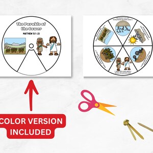 Parable of the Sower Coloring Wheel Printable | Matthew 13:1–23 Bible ...