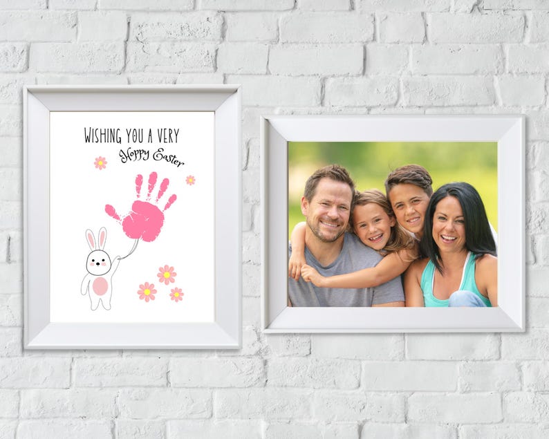 Easter Bunny Handprint Art, Happy Easter Handprint Art , Easter ...