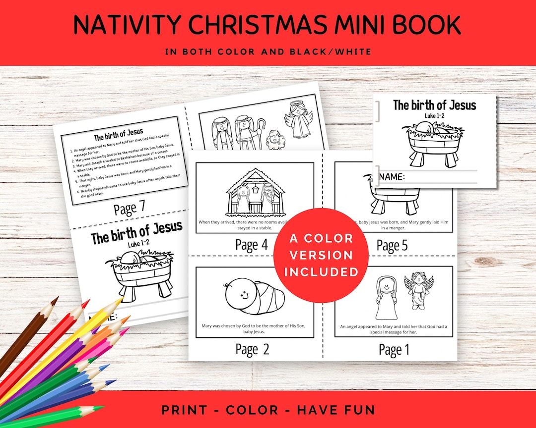 Nativity Story Mini Book: Engaging Bible Activities for Kids ...