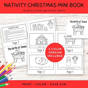 Nativity Story Mini Book: Engaging Bible Activities for Kids ...