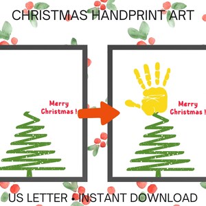 Christmas Handprint and Footprint Art Bundle , Christmas Preschool ...