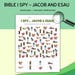 Jacob & Esau I Spy Printable | Old Testament Kids Activity | Quiet ...